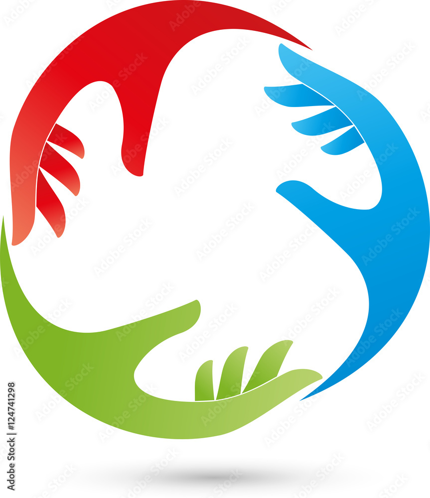 Hände, Helfer, Team, Logo Stock Vector | Adobe Stock