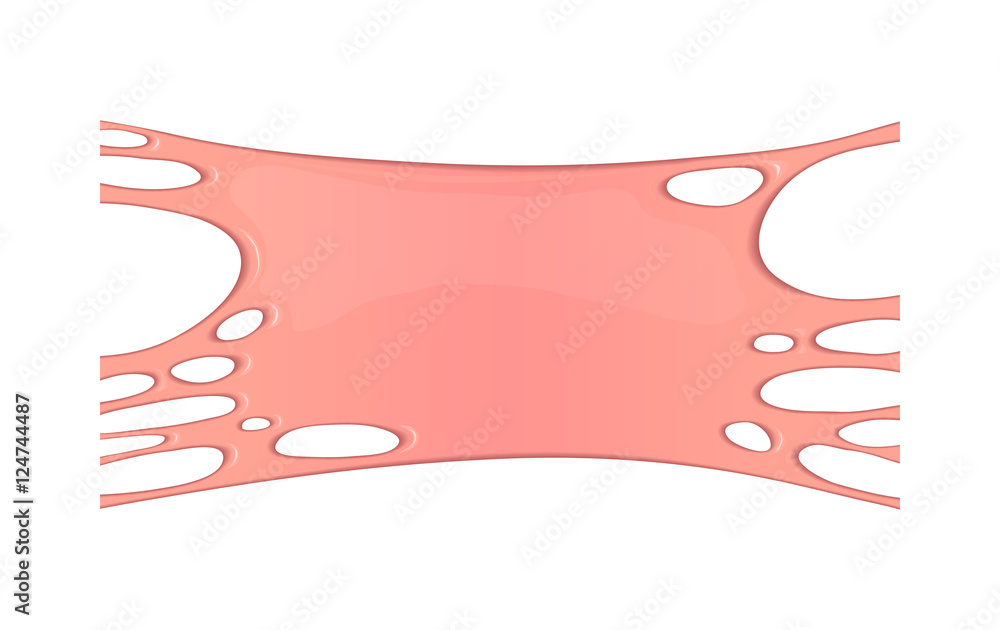 Vektorová grafika „Pink vector background with sticky bubblegum. Burst ...