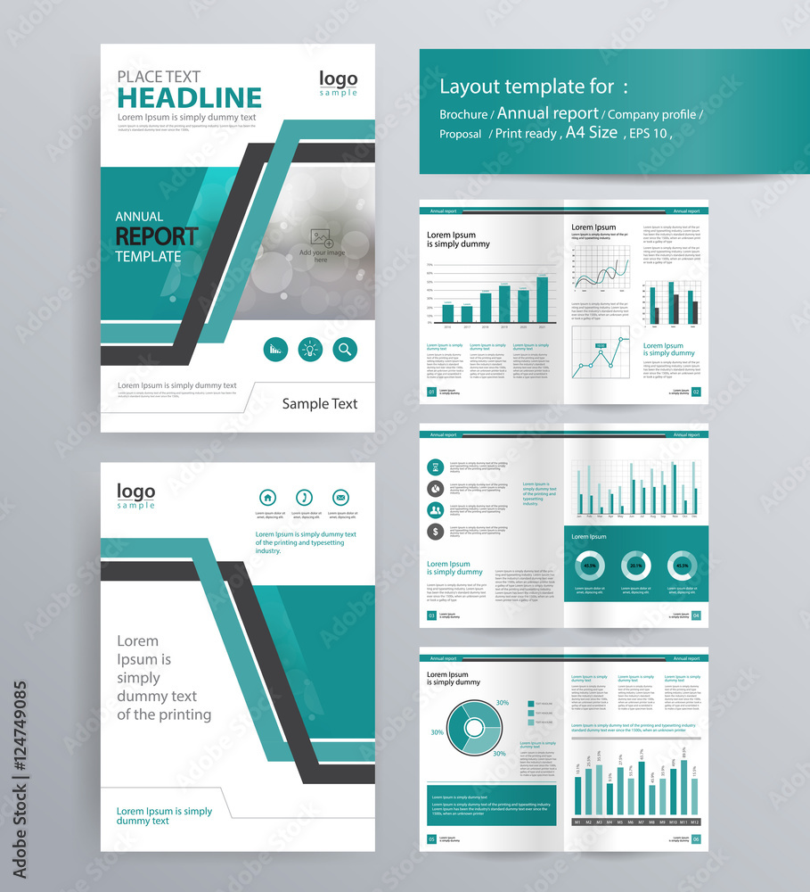 page layout for company profile, annual report, brochure, and flyer ...