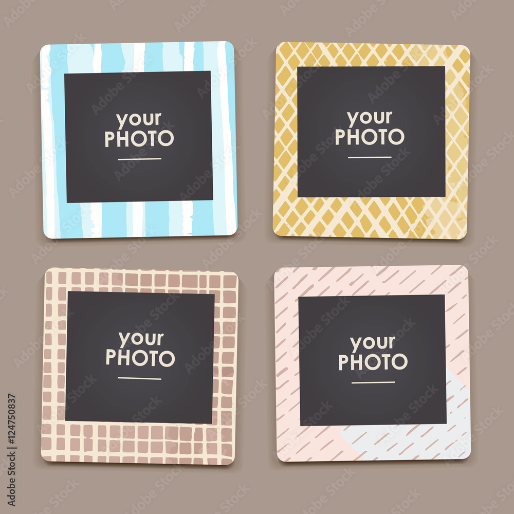 Vintage hipster retro style. Decorative vector template frame. These ...