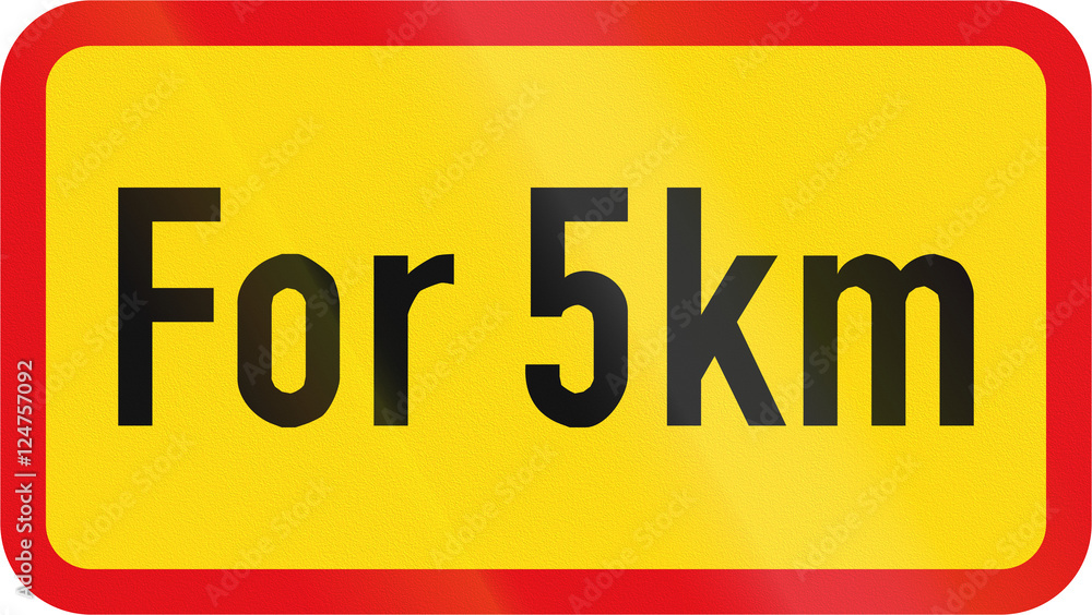 Temporary road sign used in the African country of Botswana - The ...