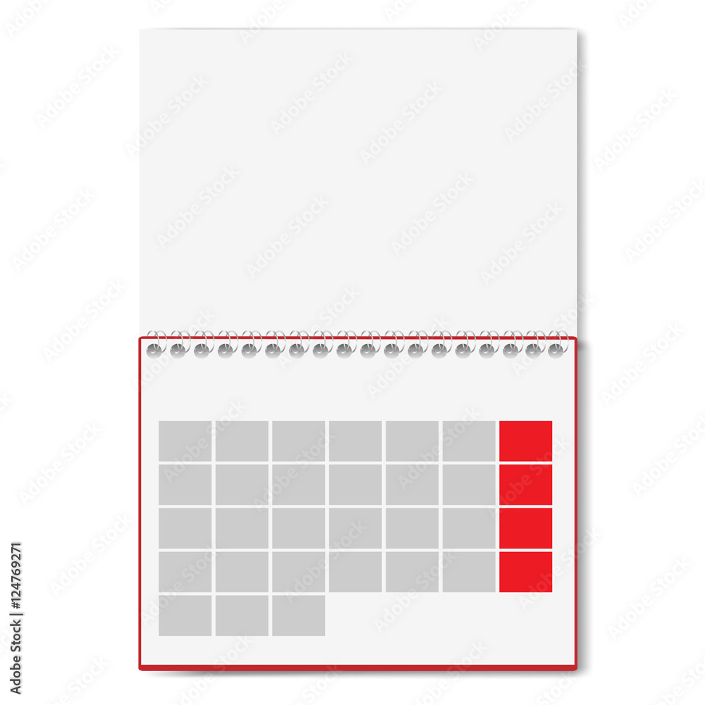 Vector illustration of detailed calendar Stock Vector | Adobe Stock