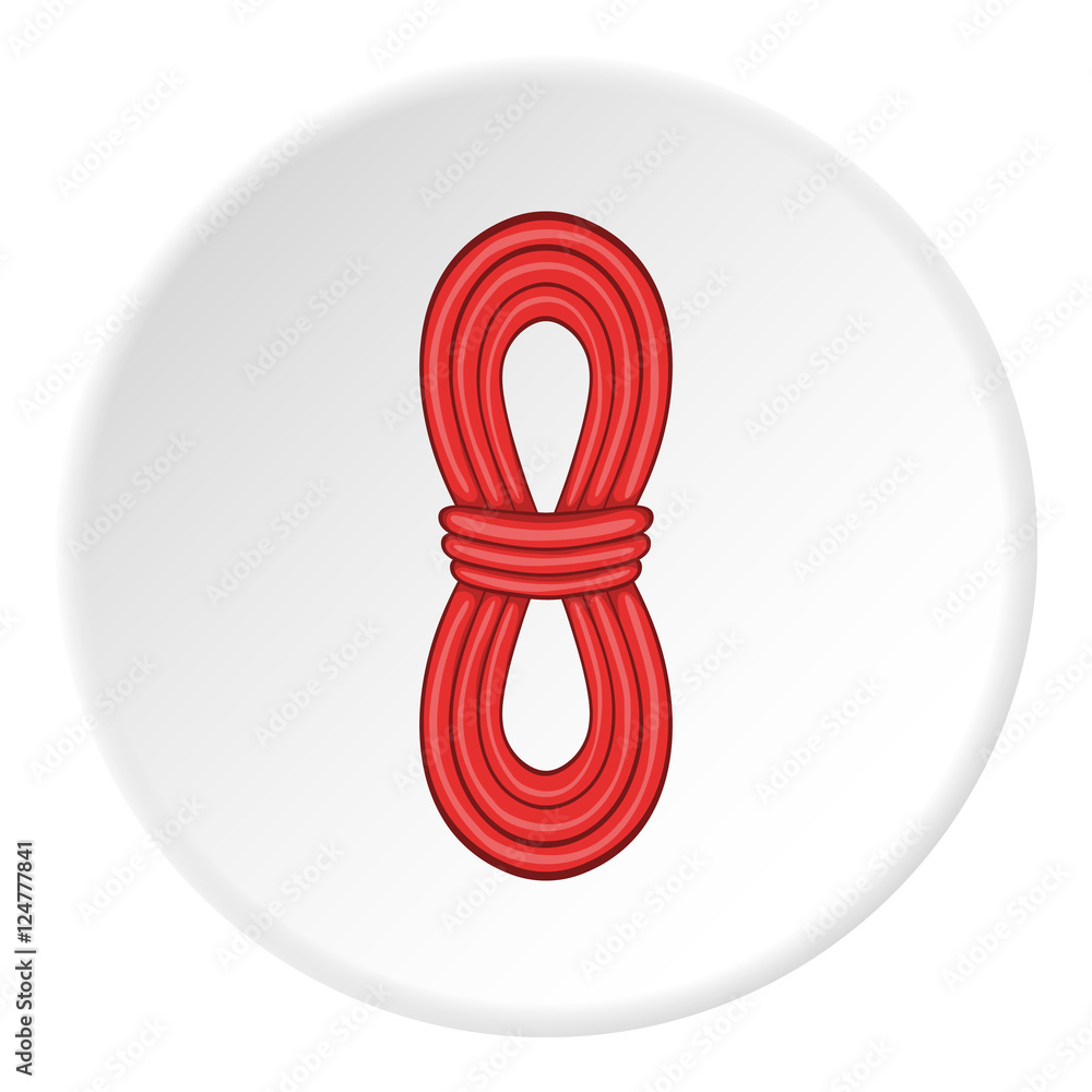 Red rope icon. Cartoon illustration of red rope vector icon for web ...