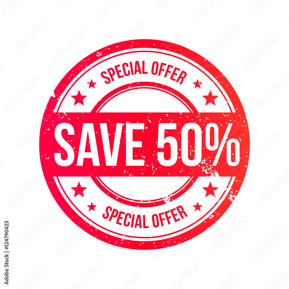 Save 50% Grunge Ribbon Stamp Stock Vector | Adobe Stock