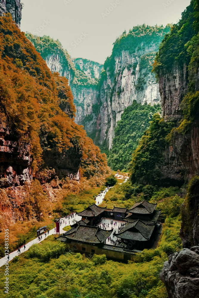 Wulong National Park, Chongqing, China the most famous place of valley ...