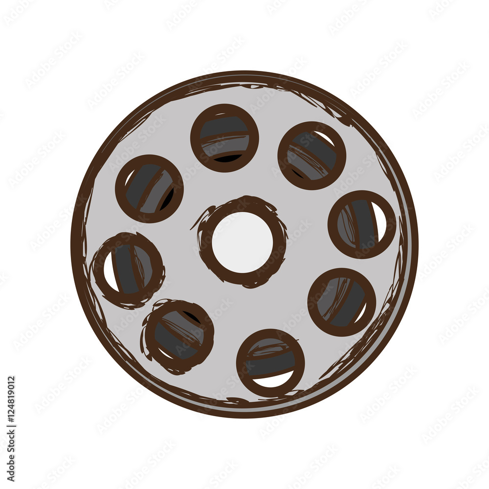 film tape reel icon image vector illustration design Stock Vector ...