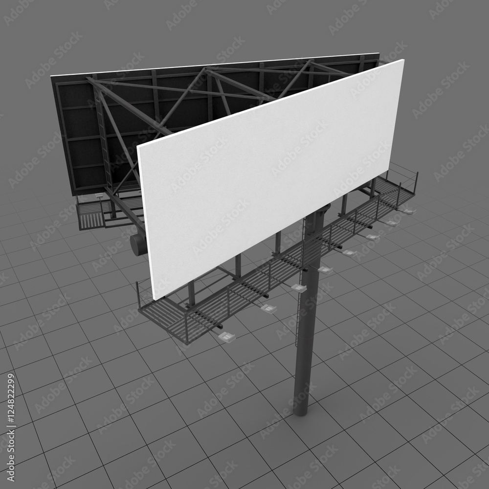 Billboard Double V Stock 3D asset | Adobe Stock