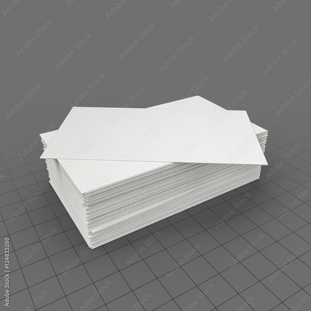Business Cards Stack Stock 3D asset | Adobe Stock