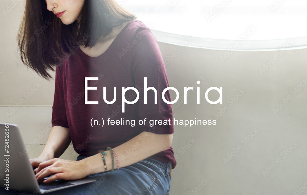 Euphoria Feeling Great Pleasure Happiness Concept Stock-Foto | Adobe Stock