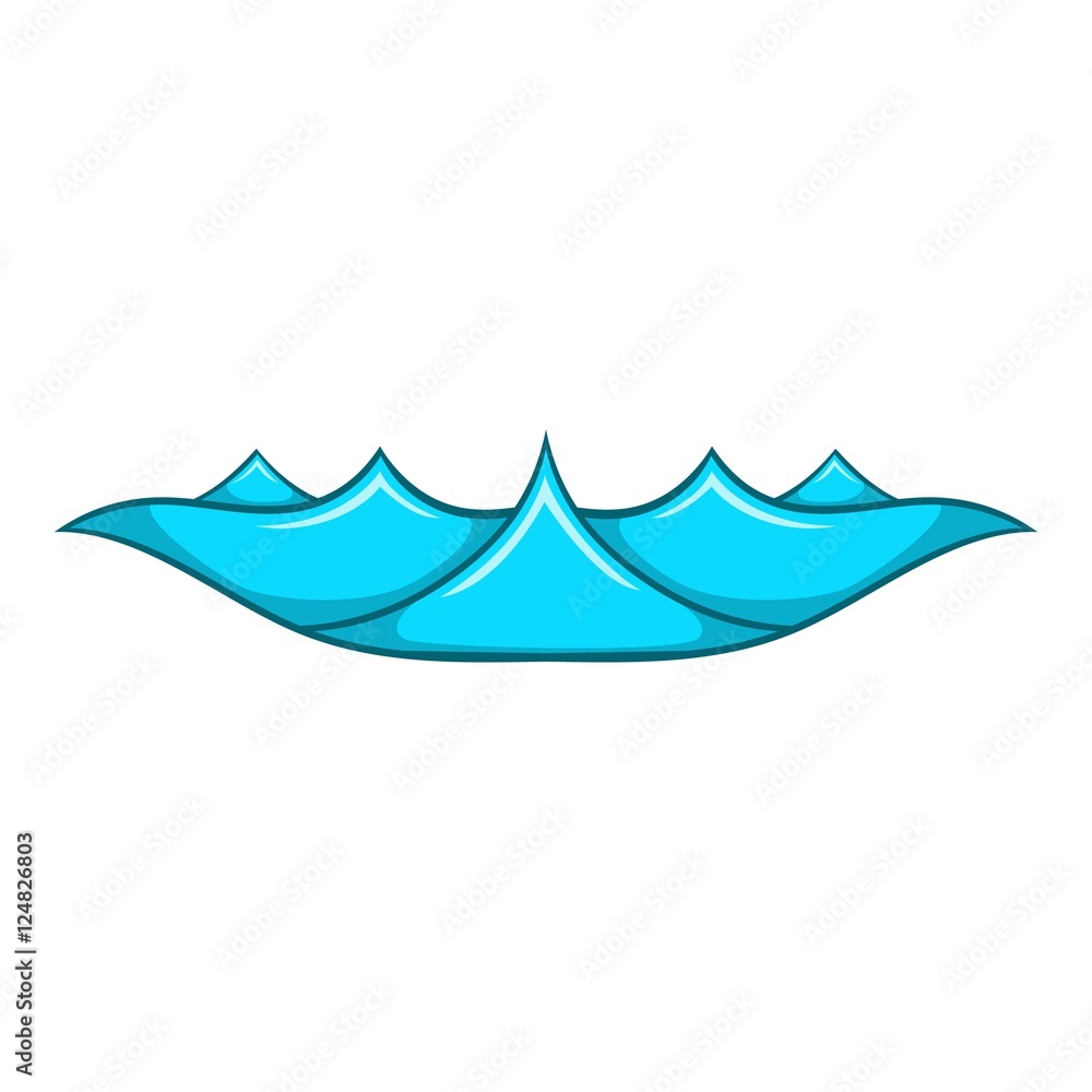 Small ocean waves icon. Cartoon illustration of small ocean waves ...