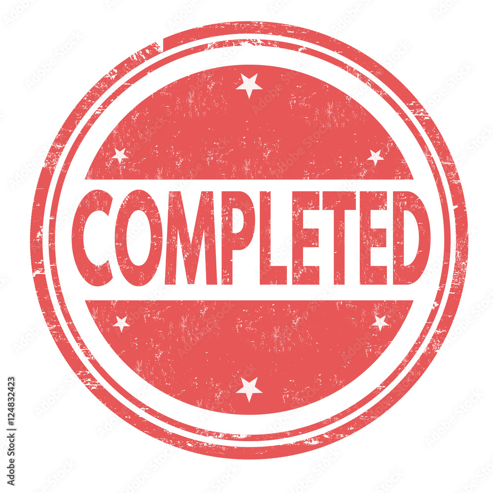 Completed sign or stamp Stock Vector | Adobe Stock