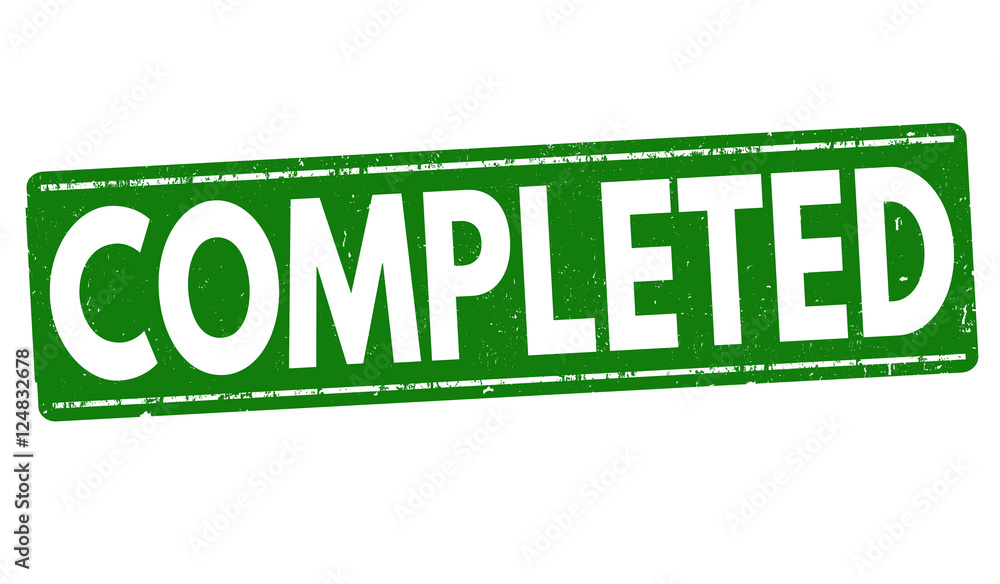 Completed sign or stamp Stock Vector | Adobe Stock