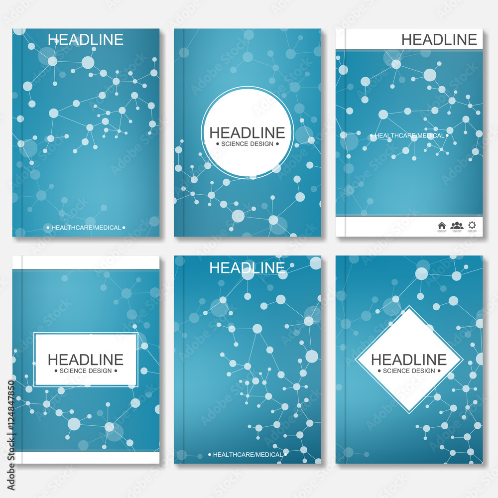 Science vector background. Modern vector templates for brochure, flyer ...