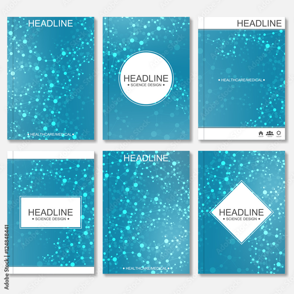 Science vector background. Modern vector templates for brochure, flyer ...