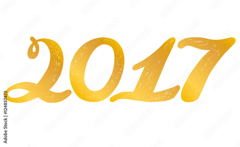 2017 numbers for quote lettering. Happy New Year. Decorative Trended ...