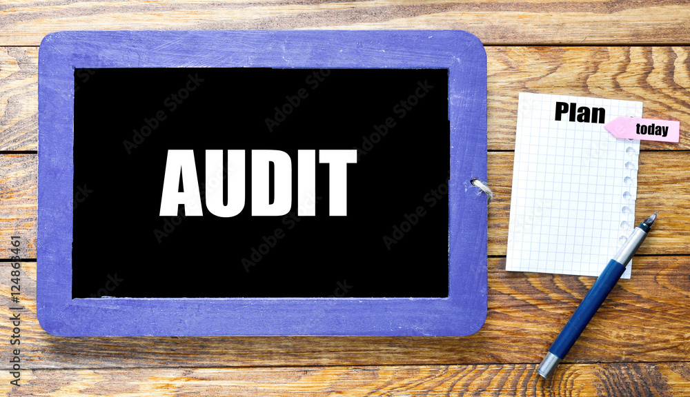 Audit. / Audit sign on chalkboard Stock-Foto | Adobe Stock