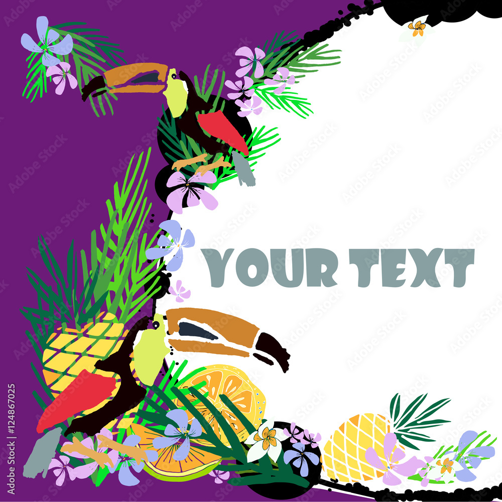 Tropical vector illustration Stock Vector | Adobe Stock