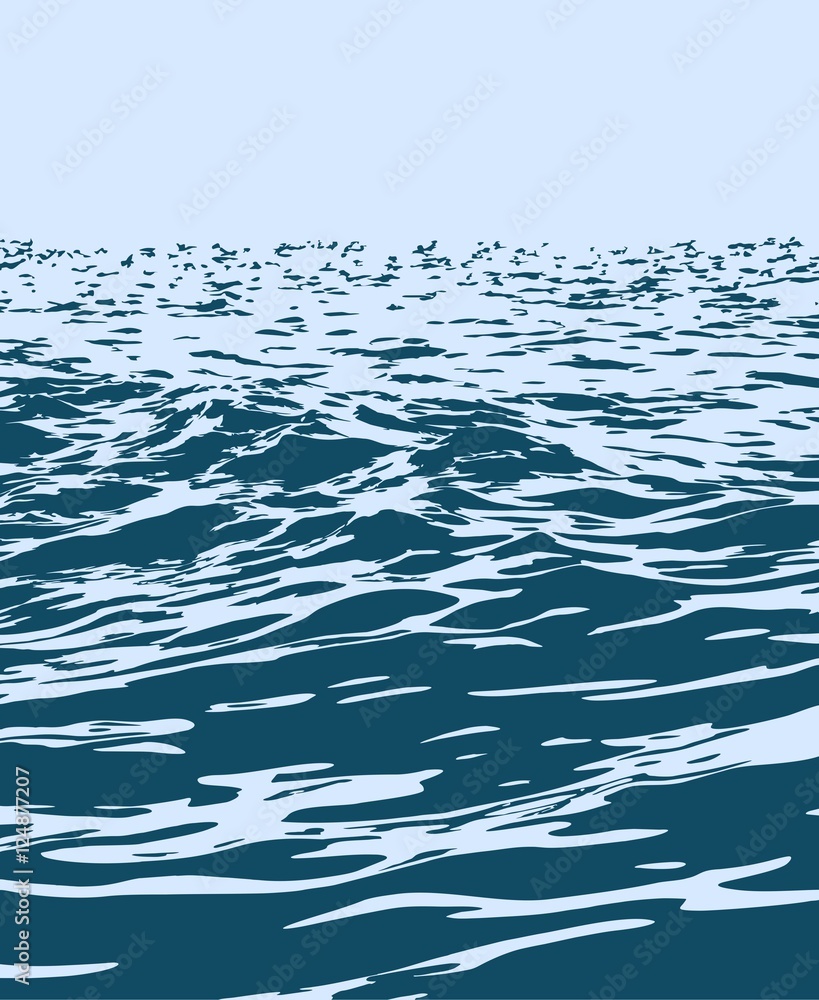 Blue ocean. Stock Vector | Adobe Stock