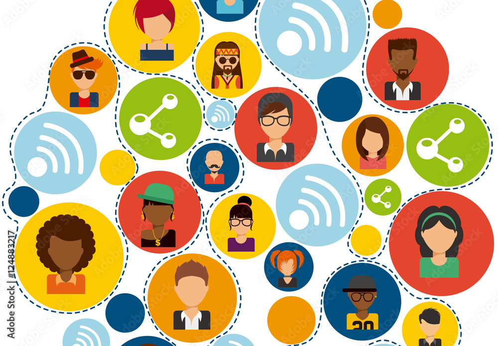 Circular People Avatar Icon Set 1 Stock Template | Adobe Stock