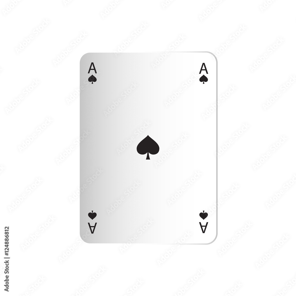 Print vector illustration ace playing card faces isolate Stock ...