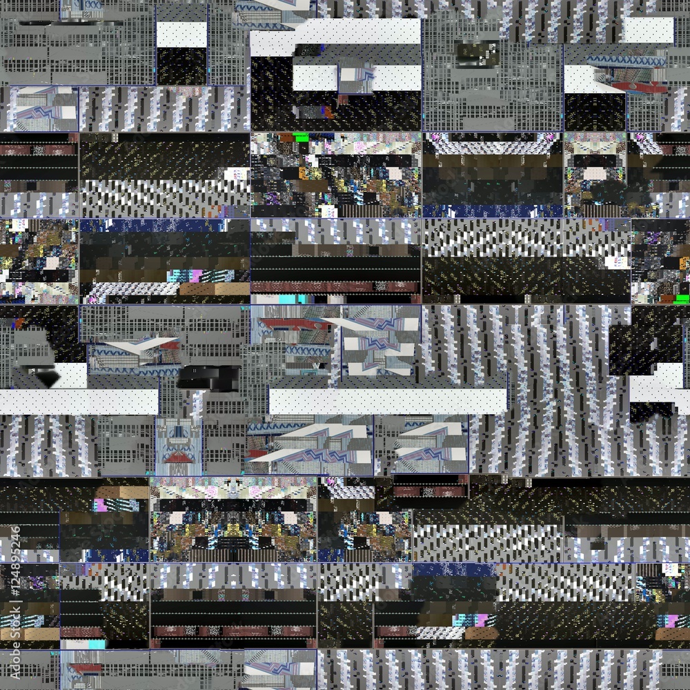 Computer glitch illustration. Digital generated this images. Seamless ...