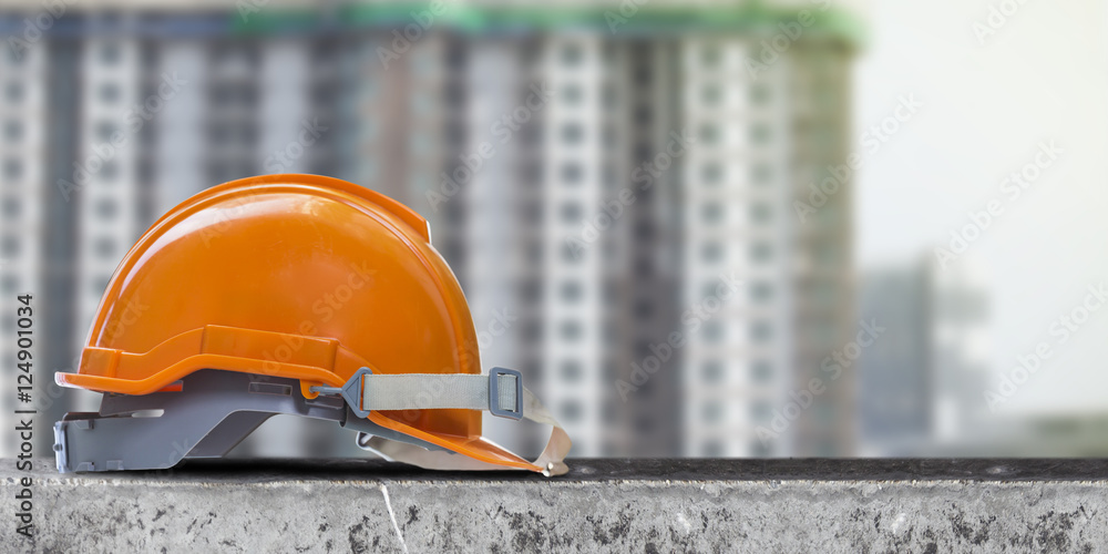 Construction helmet on Construction site Stock Photo | Adobe Stock