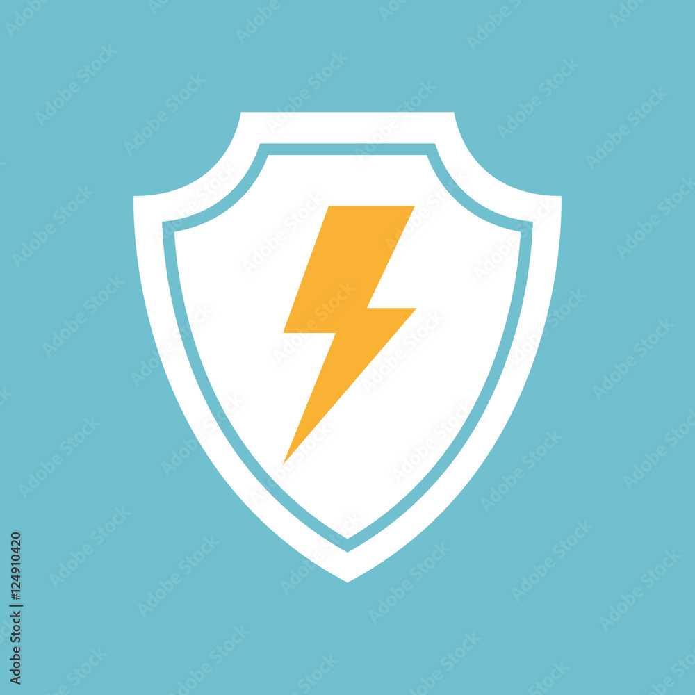 lightning bolt icon in round shape, vector illustration Stock Vector ...