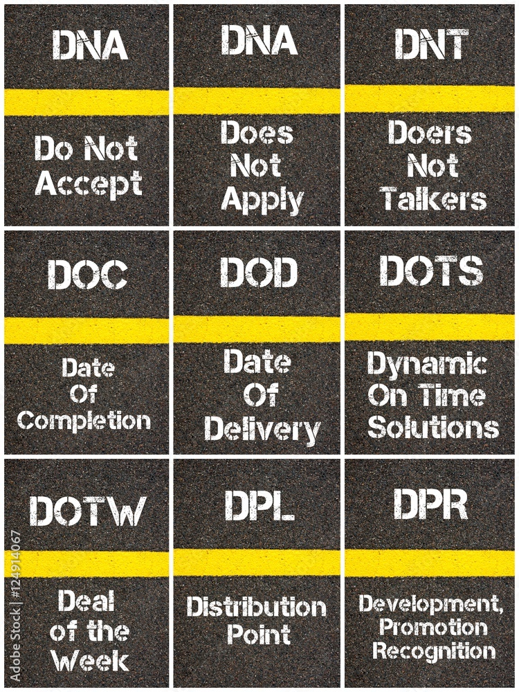 Photo collage of Business Acronyms Stock-Foto | Adobe Stock