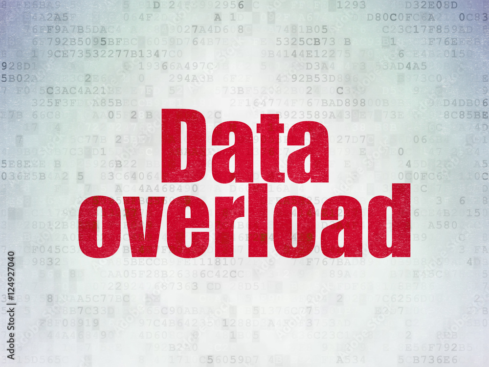 Illustrazione Stock Information concept: Data Overload on Digital Data ...