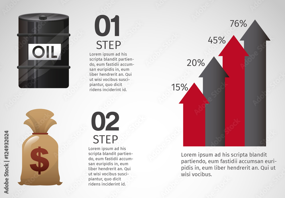 Basic Oil and Energy Finance Infographic with Icons Included Stock ...