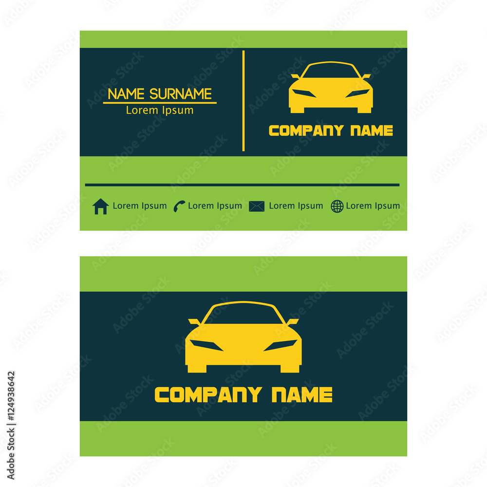 Business card design template for car, automotive and transport ...