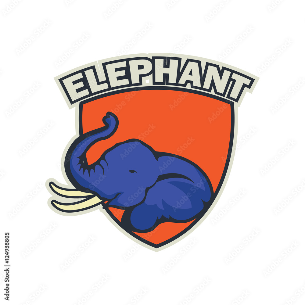 Modern sport logo for team. Elephant mascot logo template Stock Vector ...