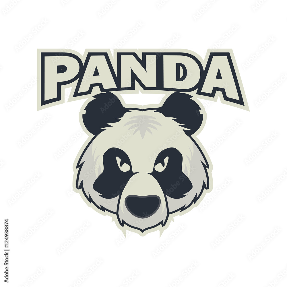 Modern sport logo for team. Panda mascot logo template Stock Vector ...
