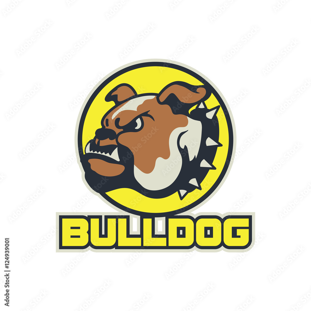Modern sport logo for team. Bulldog mascot logo template Stock Vector ...