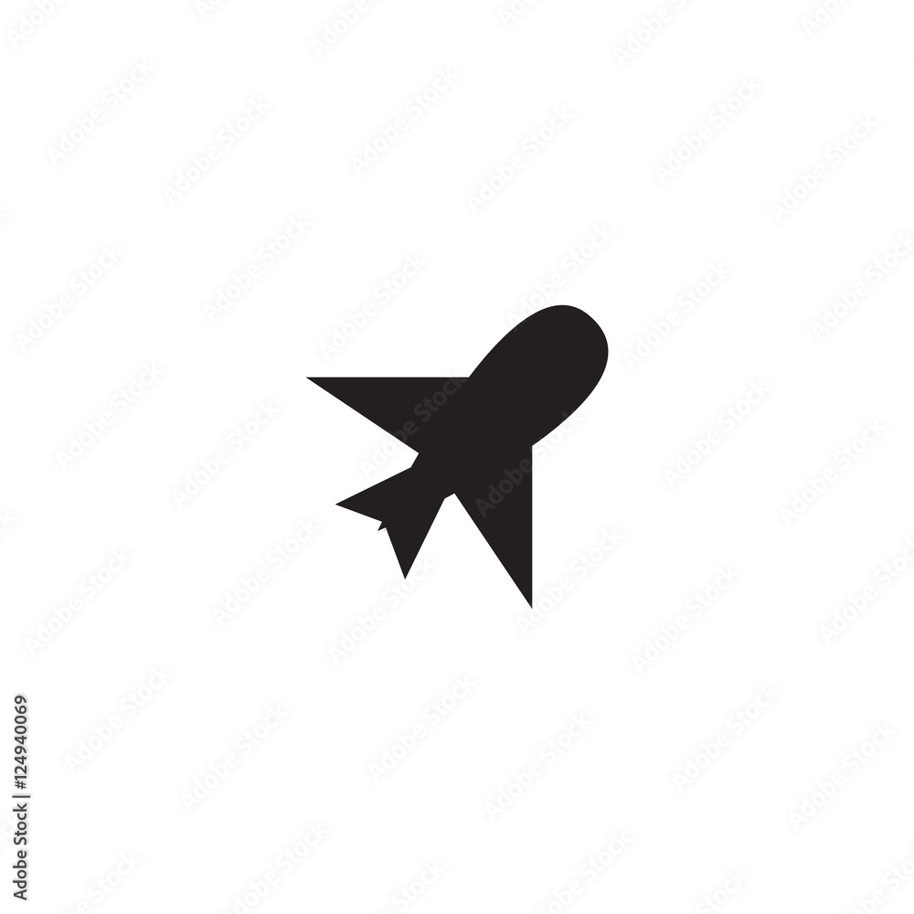 Simple Plane Logo Icon Vector Stock Vector | Adobe Stock