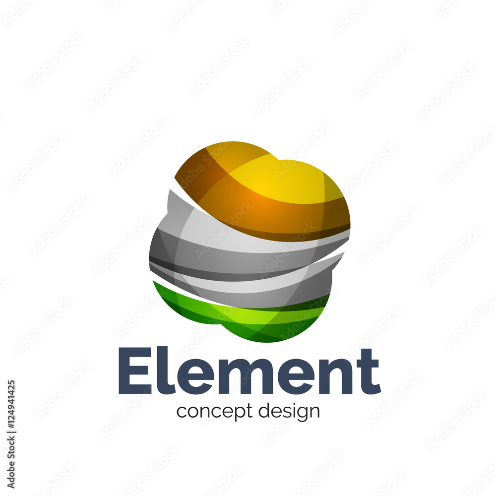 Vector sphere abstract logo template Stock Vector | Adobe Stock