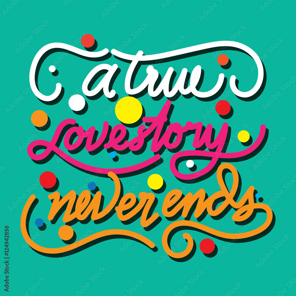 Lettering postcard family and love quotes set. Motivation, poster ...