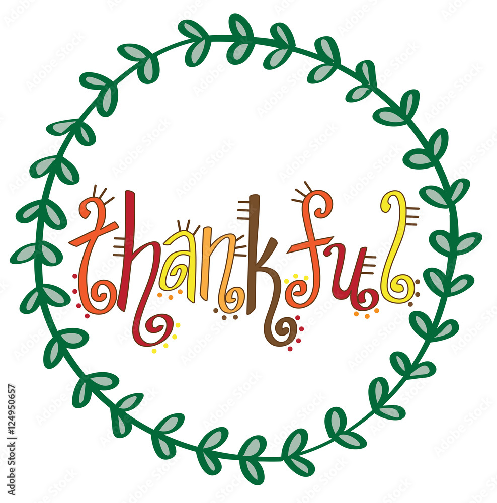 Thankful Lettering Stock Vector | Adobe Stock