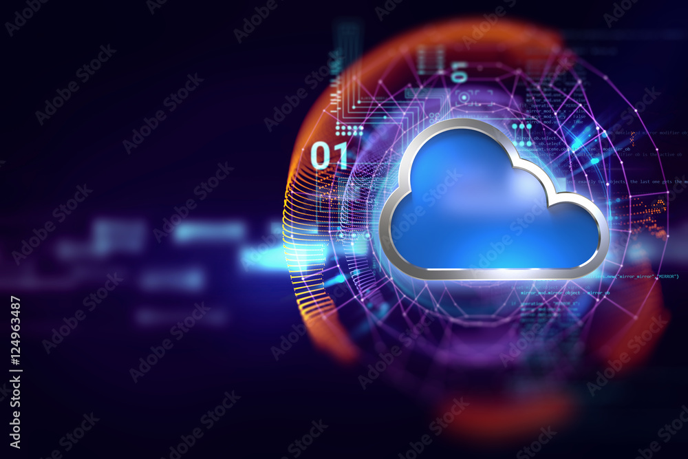 Cloud computing system abstract technology background Stock ...
