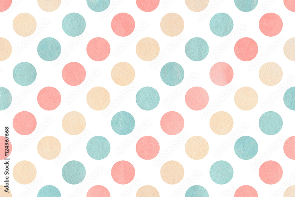 Watercolor polka dot background. Stock Illustration | Adobe Stock
