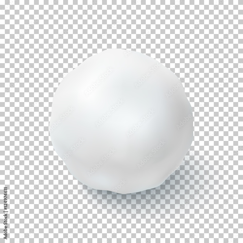 Realistic snow ball isolated on transparent background. Stock Vector ...
