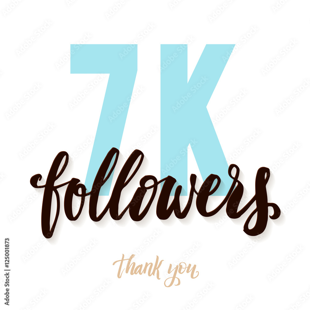 Vector thanks design template for network friends and followers. Thank ...