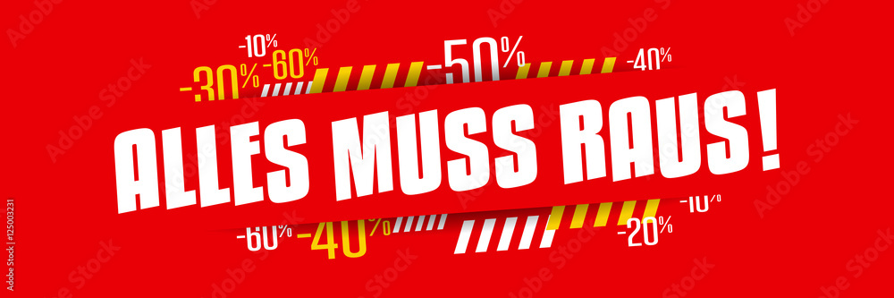 Alles muss raus ! Stock-Vektorgrafik | Adobe Stock
