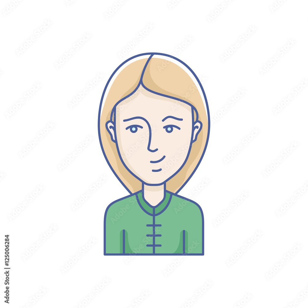 Vector girl avatar Stock Vector | Adobe Stock