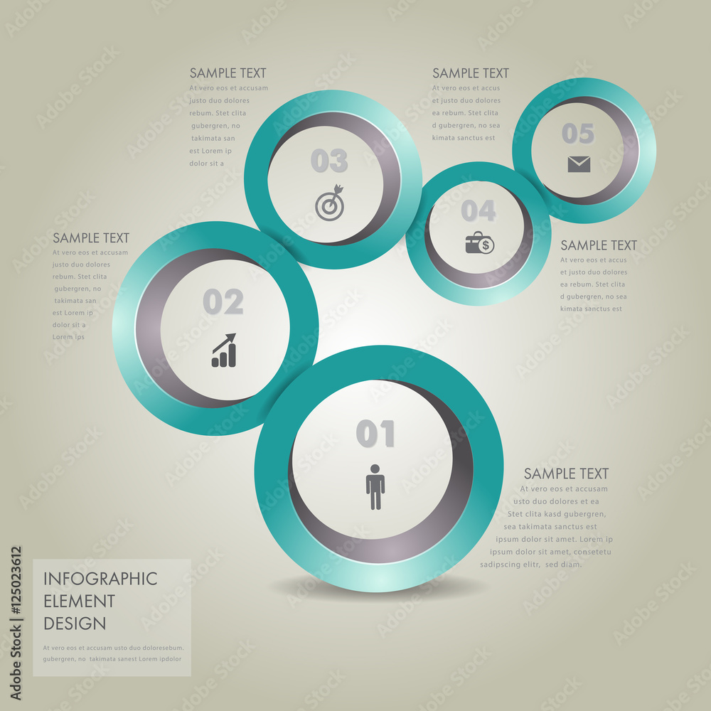 Circle Modern design element , for business presentation template ...