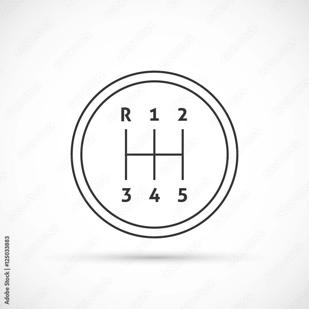Manual transmission outline icon Stock Vector | Adobe Stock