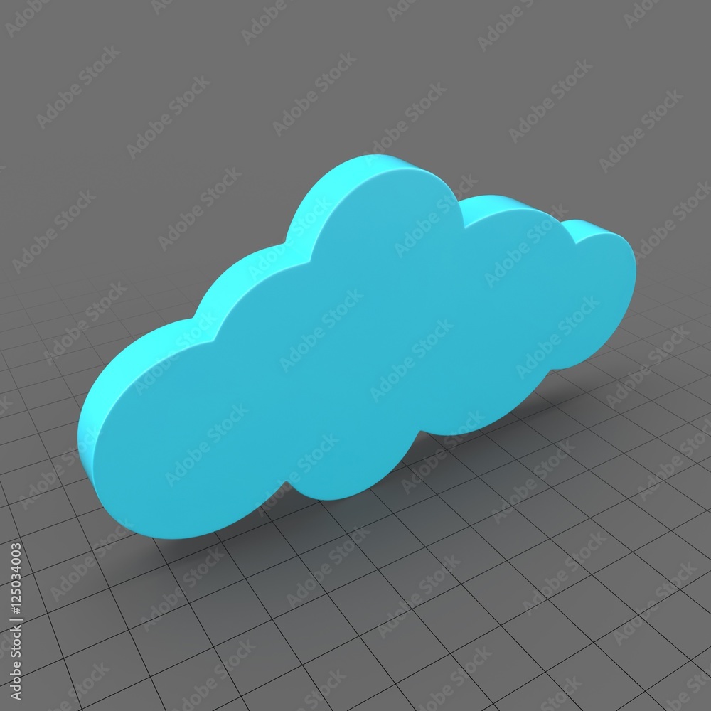 Cloud Symbol Stock 3D asset | Adobe Stock