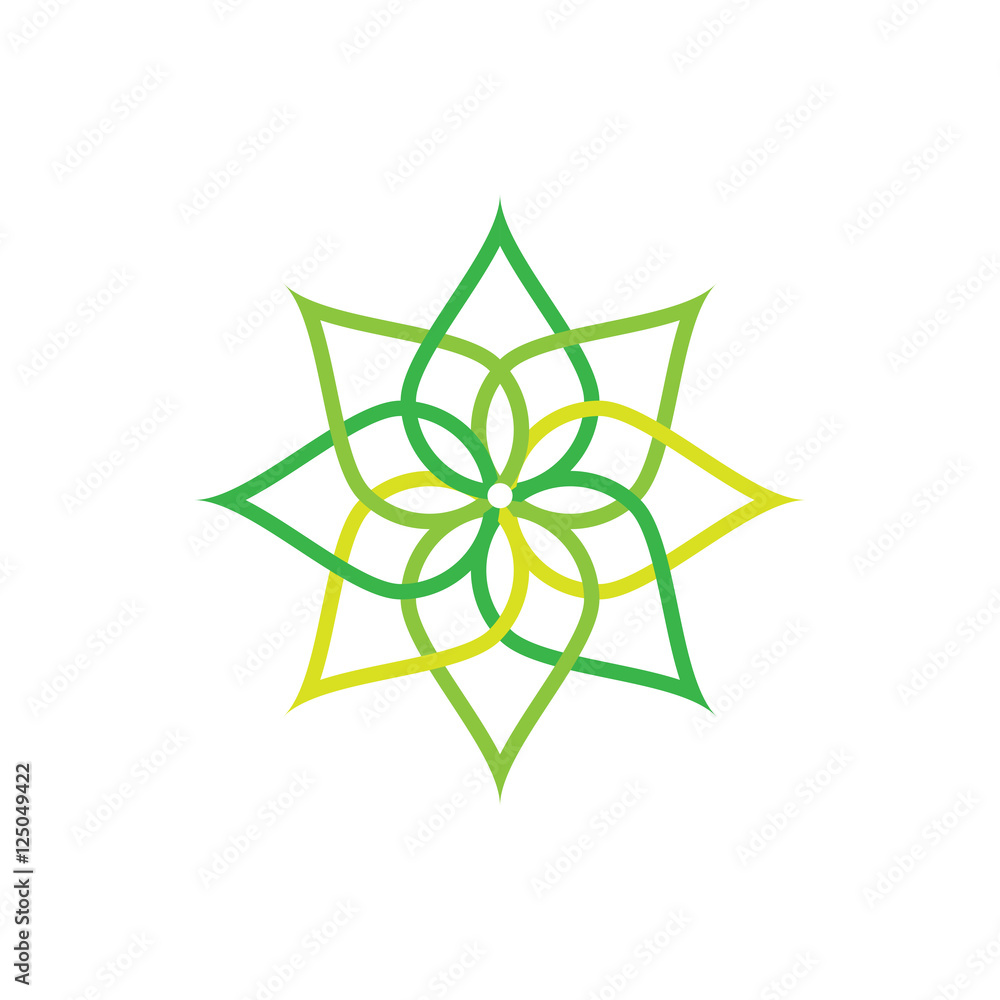Eco icon green abstract symbol. Vector illustration isolated on the ...