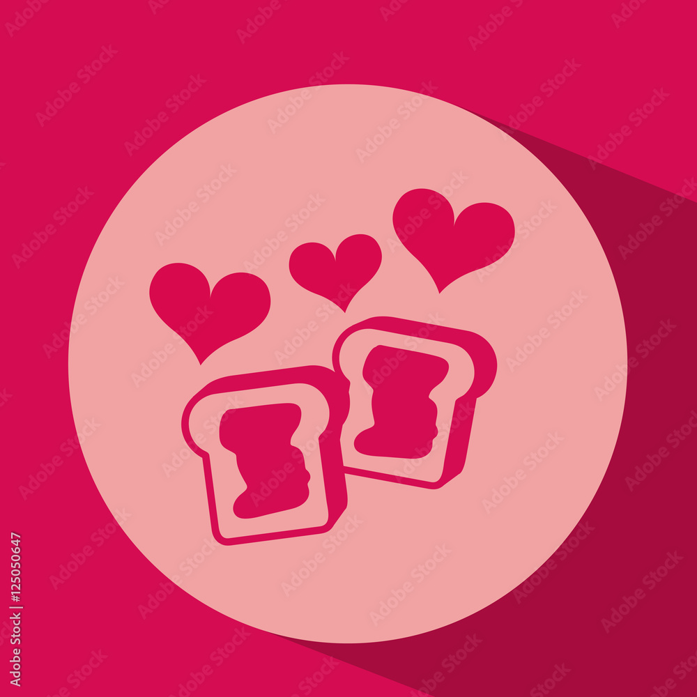 heart red cartoon cookie jam icon design vector illustration Stock ...