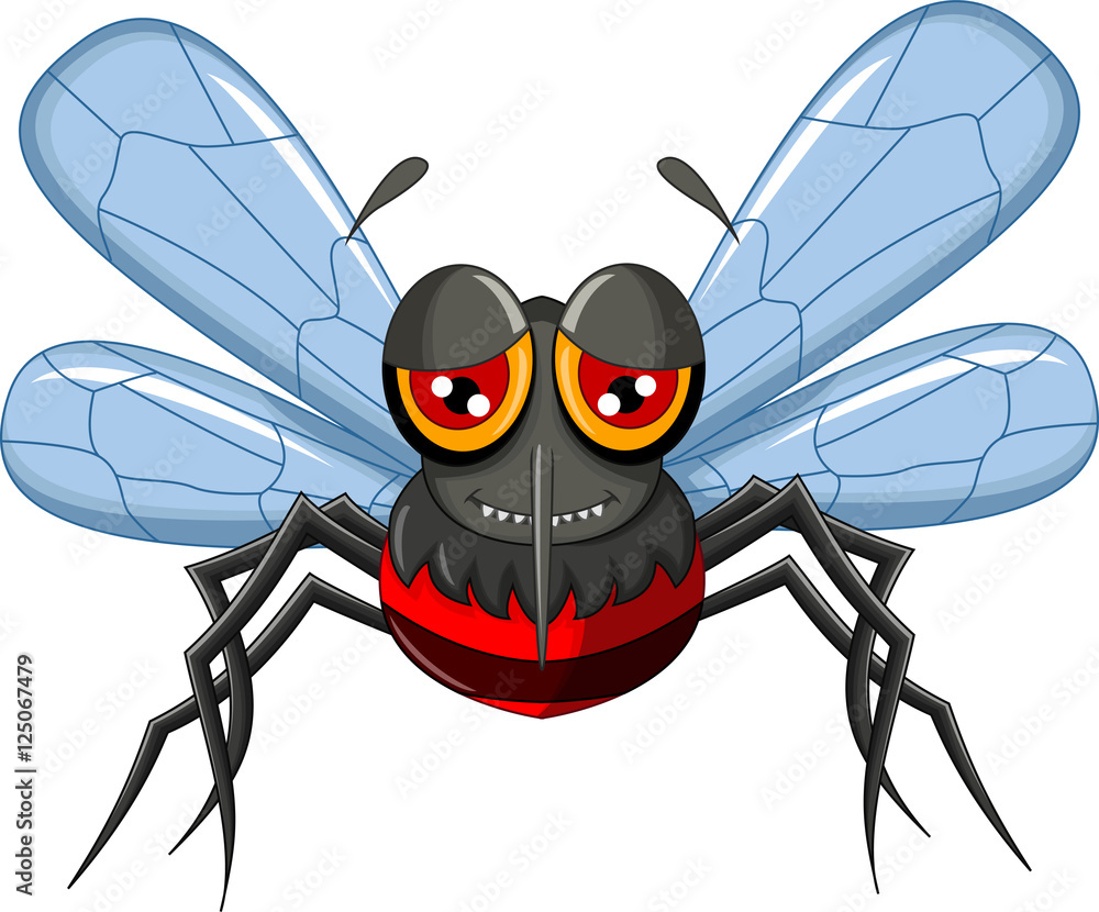cartoon mosquito Stock Illustration | Adobe Stock